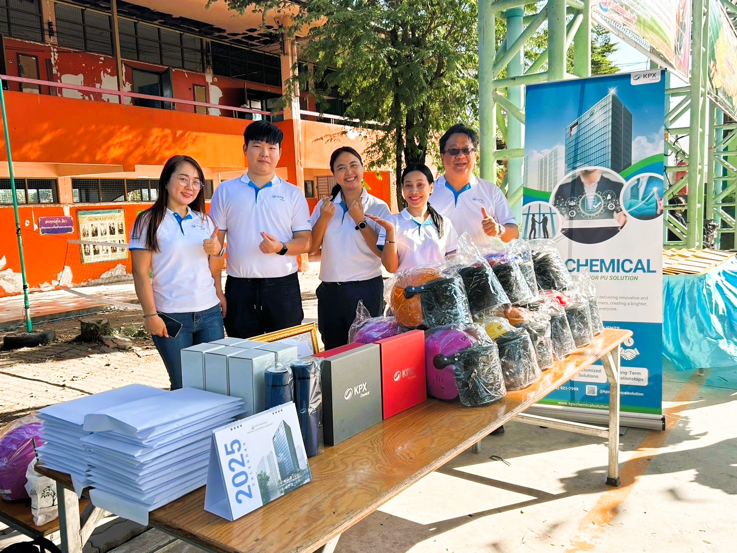 Donated Helmet to Ban Thong Khung School - KPX Chemical CSR